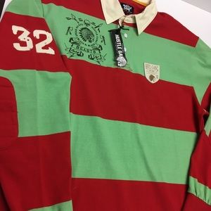Akoo | Shirts | Hustle Gang Akoo Striped Polo Rugby Shirt | Poshmark